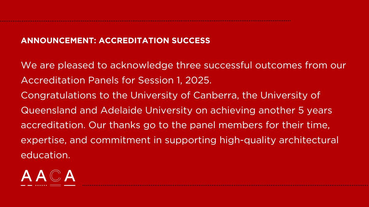 Accreditation Success | Architects Accreditation Council Of Australia